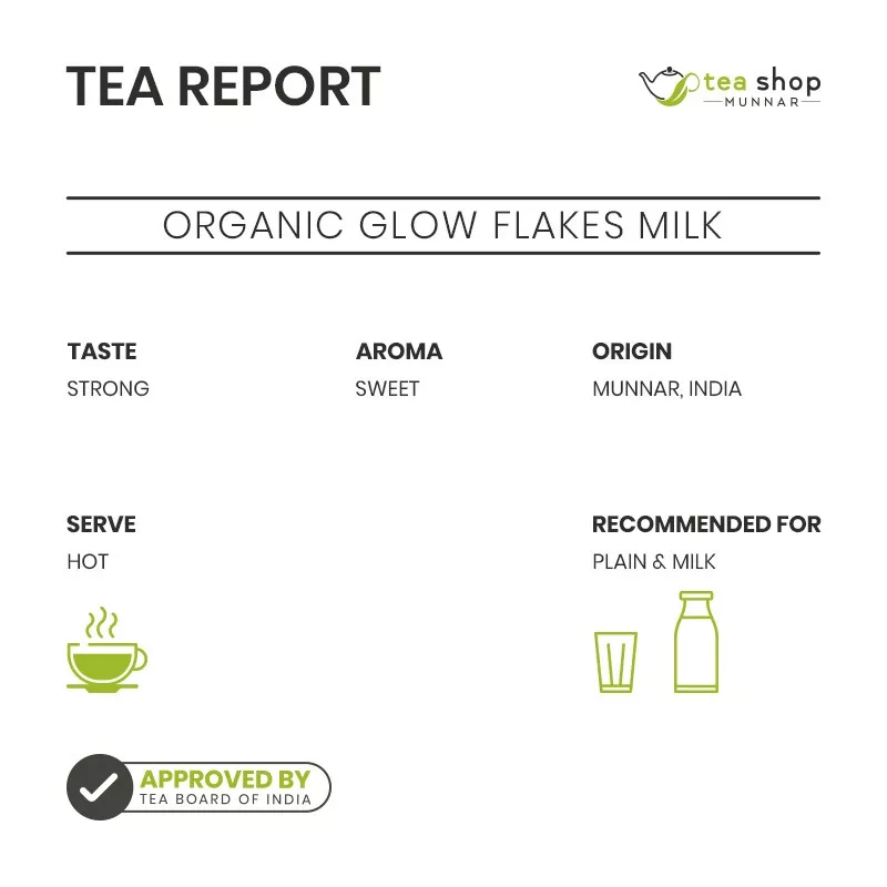 Organic Glow Flakes Milk Tea | Buy Smooth and Pure Organic Milk Tea